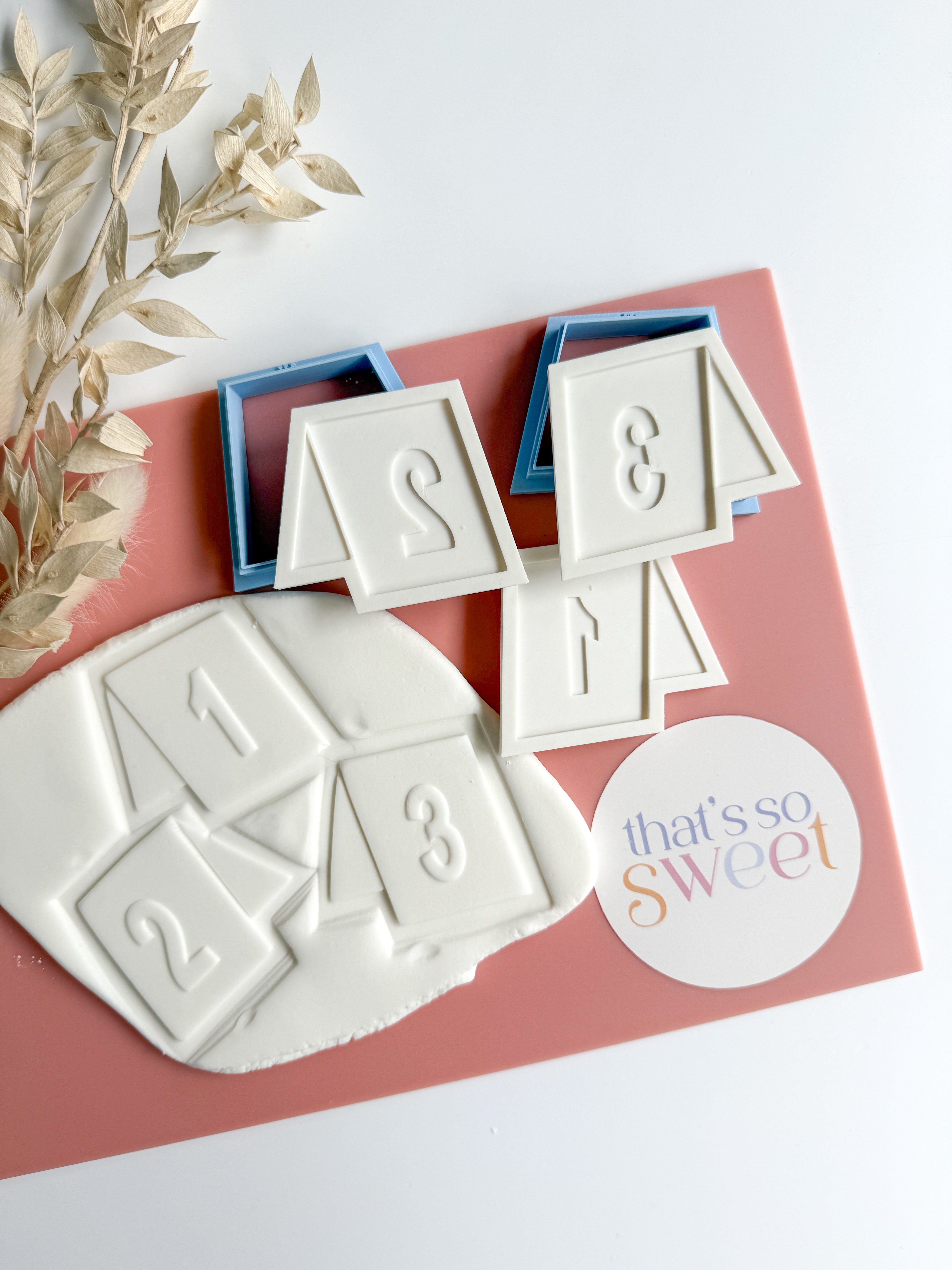 Mini Crime Scene Numbers Stamps and Cutters – That's so Sweet Designs